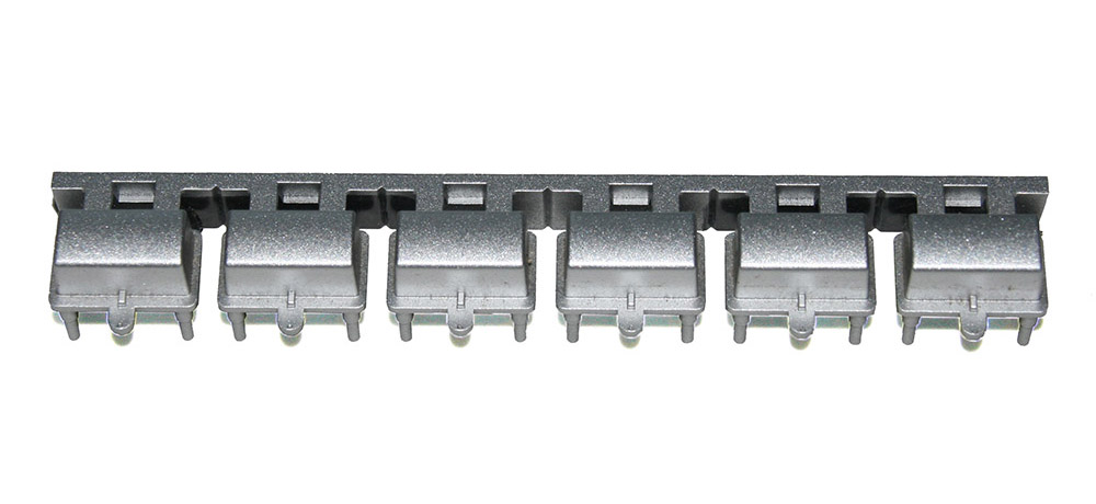 Button set, 6 silver buttons, Yamaha - Syntaur